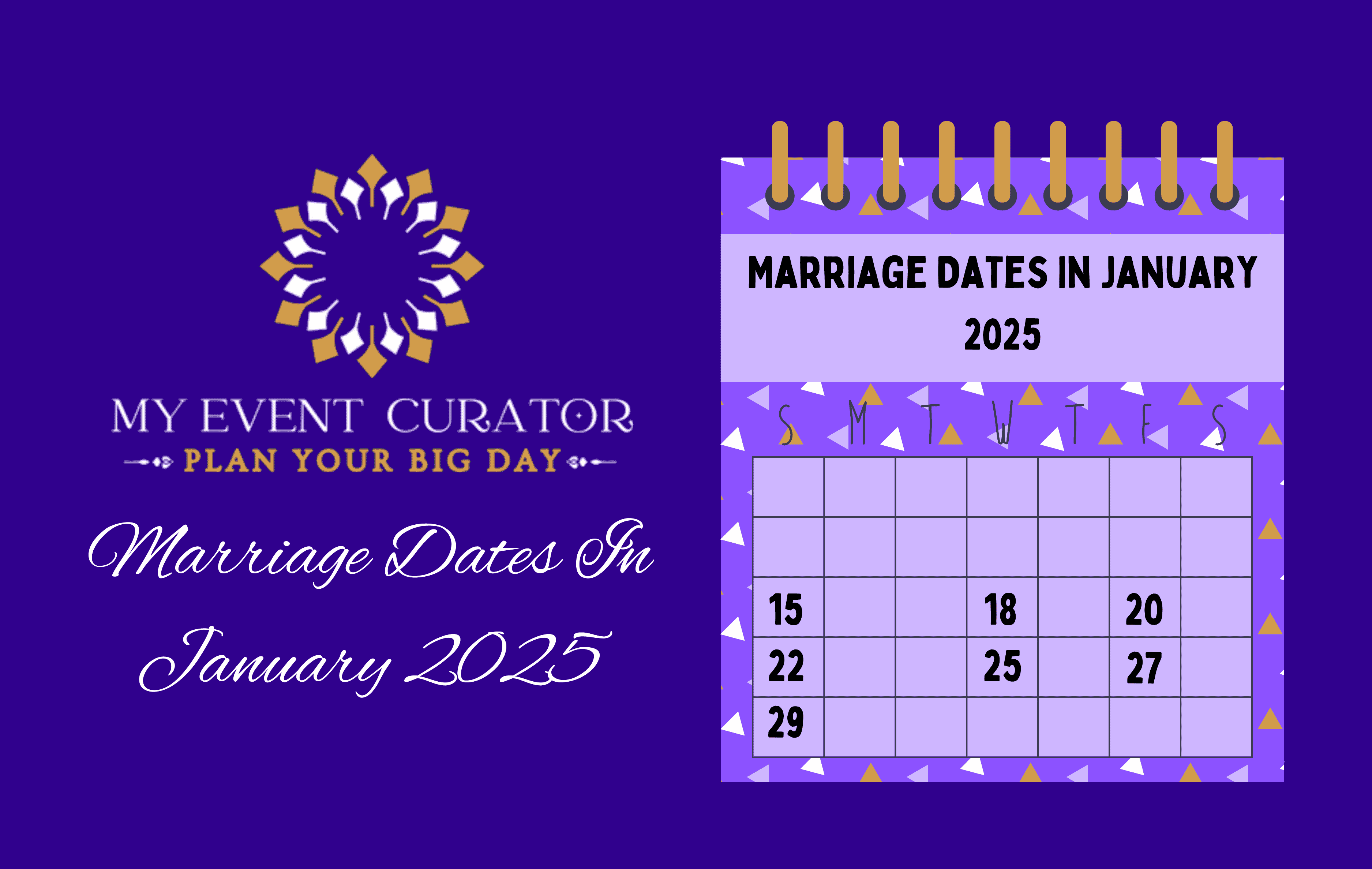 Marriage Dates in January 2025, Hindu Panchang Wedding Muhurat